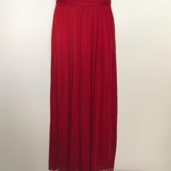 Juno | Dresses | Red Long Prombridesmaid Dress Halter Top Small | Poshmark